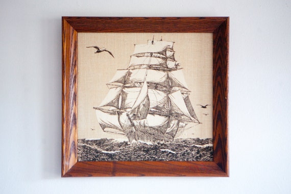Vintage Nautical Tall Ship Art | Etsy