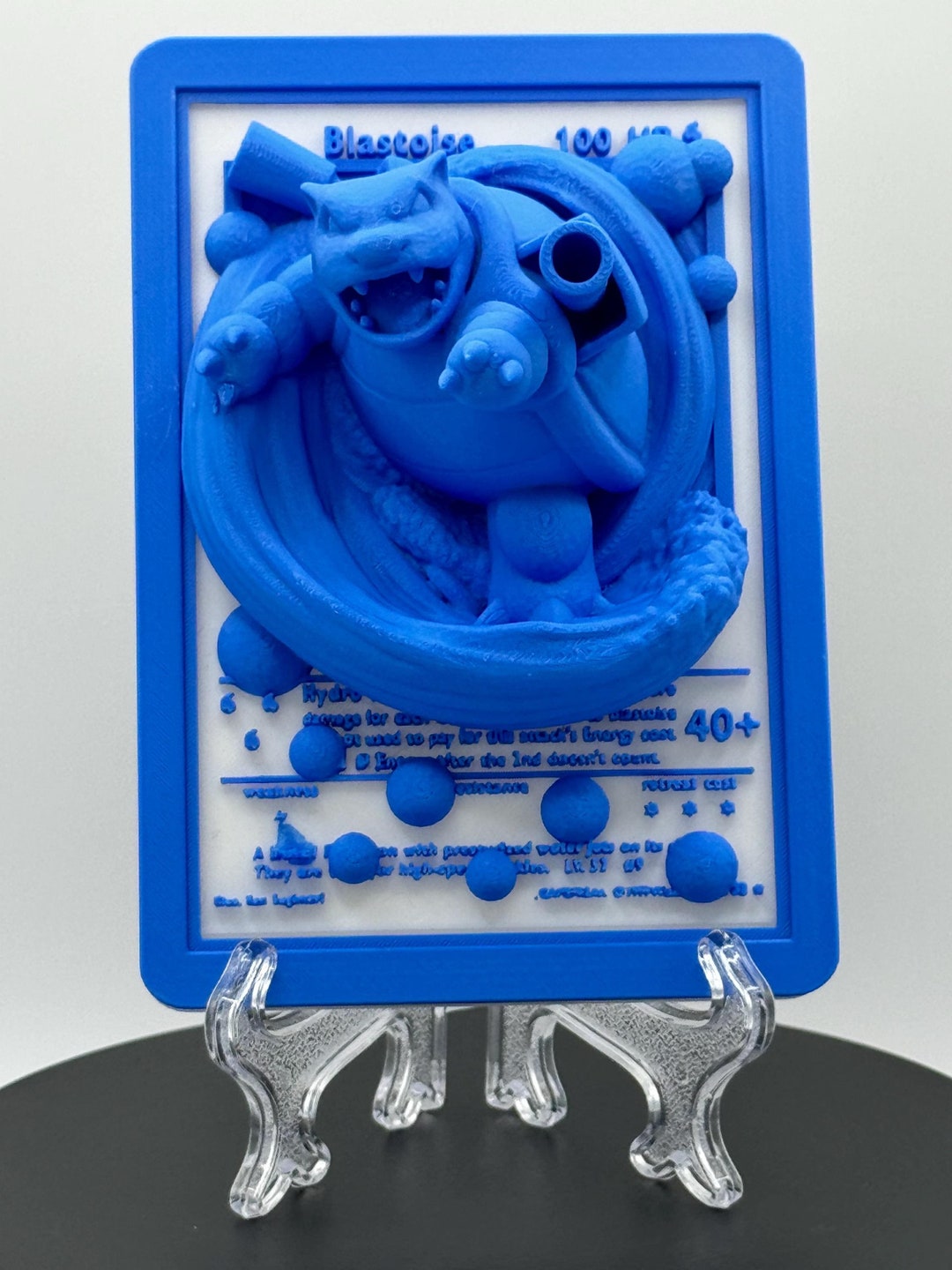 Blastoise 3D Pokemon Collectible Card Set Custom Handmade Gift Pokemon ...