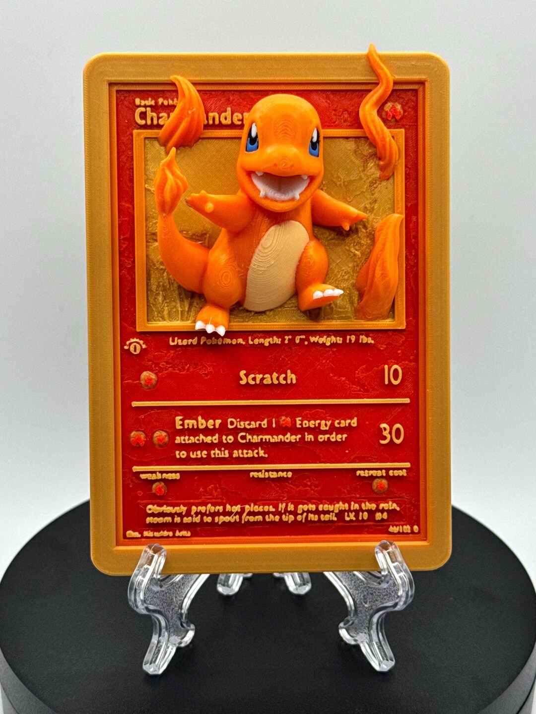 Charmander 3D Pokemon Collectible Card Set Custom Handmade Gift Pokemon ...