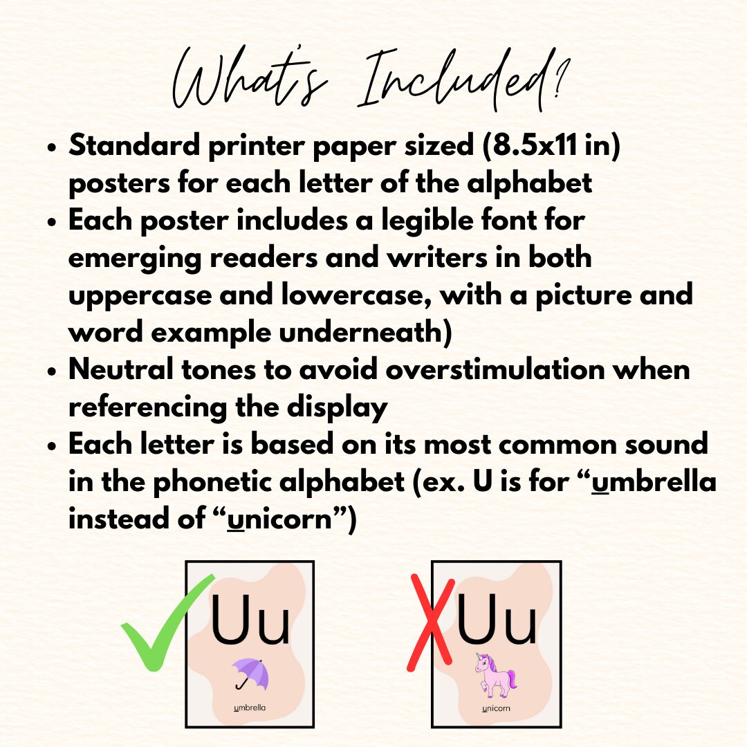 Neutral Phonics-based Classroom Alphabet Display - Etsy
