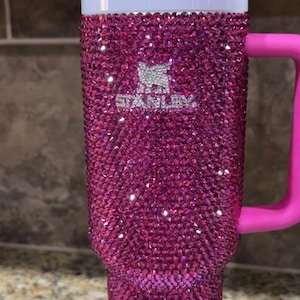 40 Oz Authentic Stanley Quencher, Custom Rhinestone Tumbler, Rhinestone ...