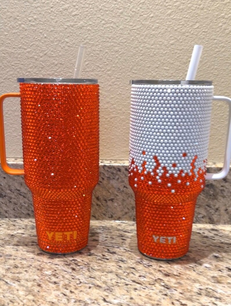 42 Oz Authentic Custom Yeti Rambler, Rhinestone Yeti, Bling Tumbler ...