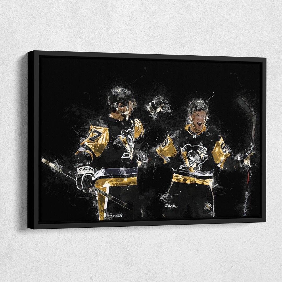 Sidney Crosby & Jake Guentzel Canvas Print - Pittsburgh Penguins Wall ...