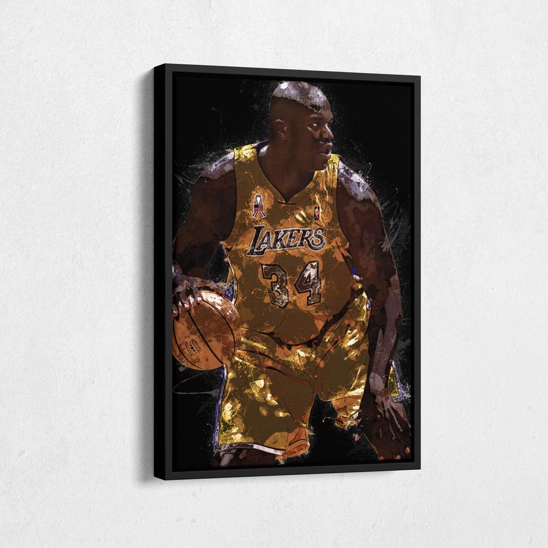 Shaquille O'neal Canvas Print - Los Angeles Lakers Wall Art, Basketball ...