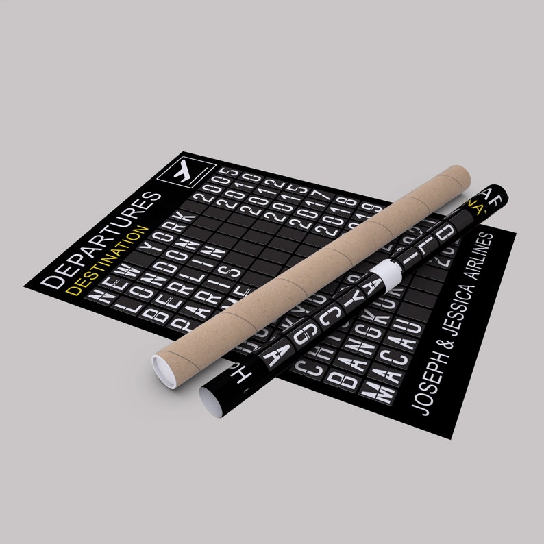 Personalised Custom Travel Poster, Departure Board, Airport Travel ...