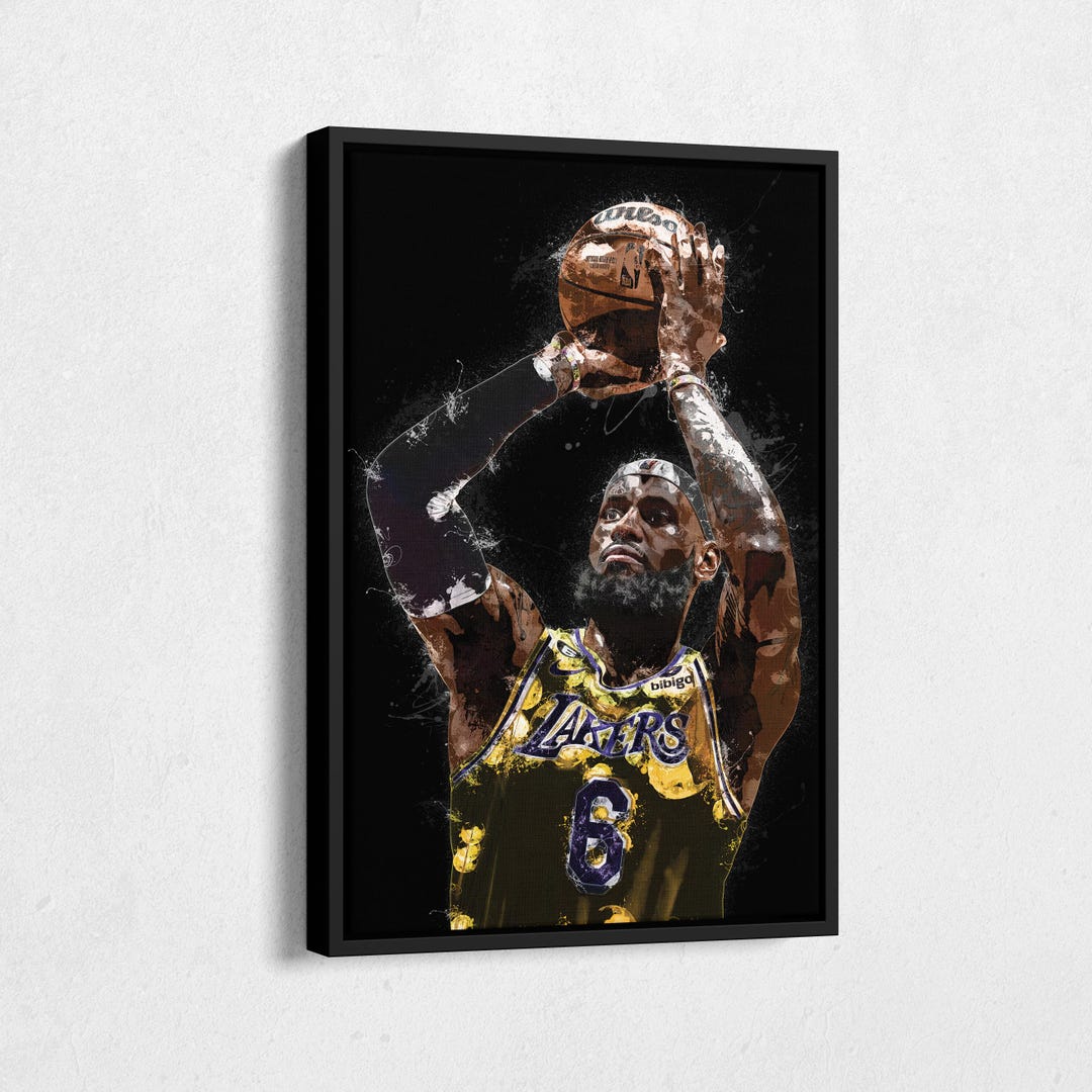 Lebron James Canvas Print - Los Angeles Lakers Wall Art, Basketball ...