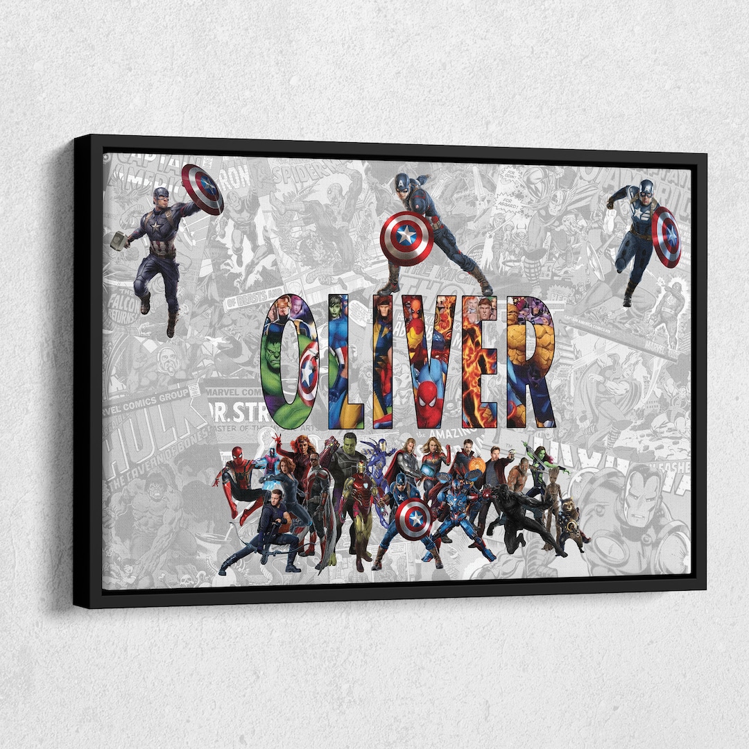 Captain America, Personalized Name, Superhero Custom Characters ...