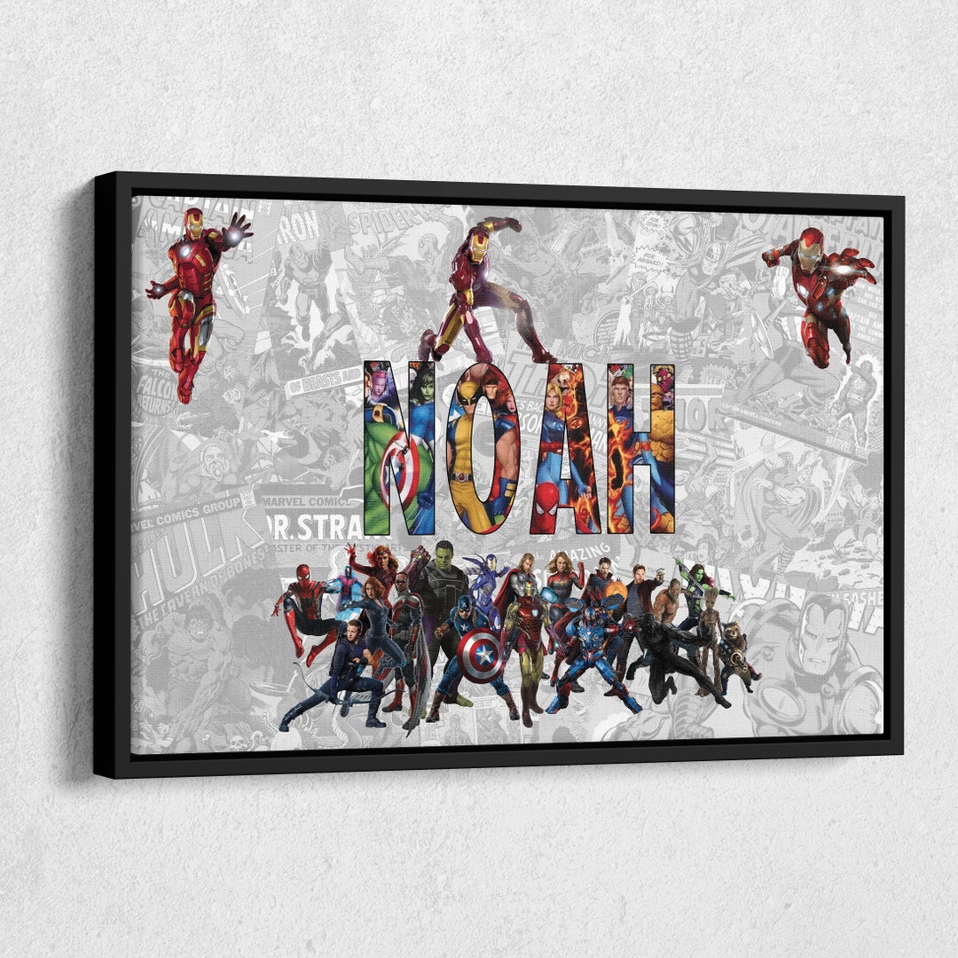 Iron Man, Personalized Name, Superhero Custom Characters , Marvel ...