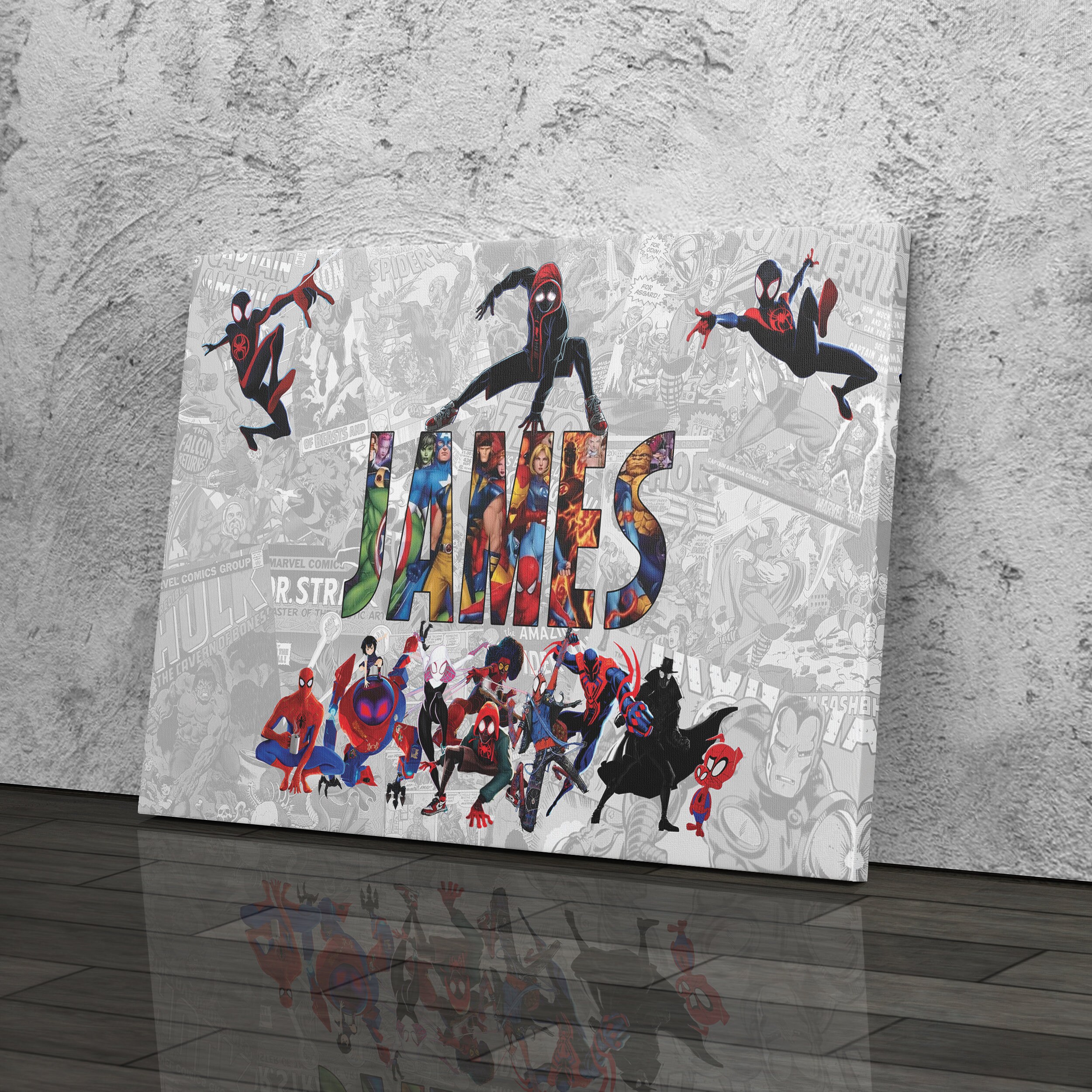 Miles Morales, Spider-man, Personalized Name, Superhero Custom ...