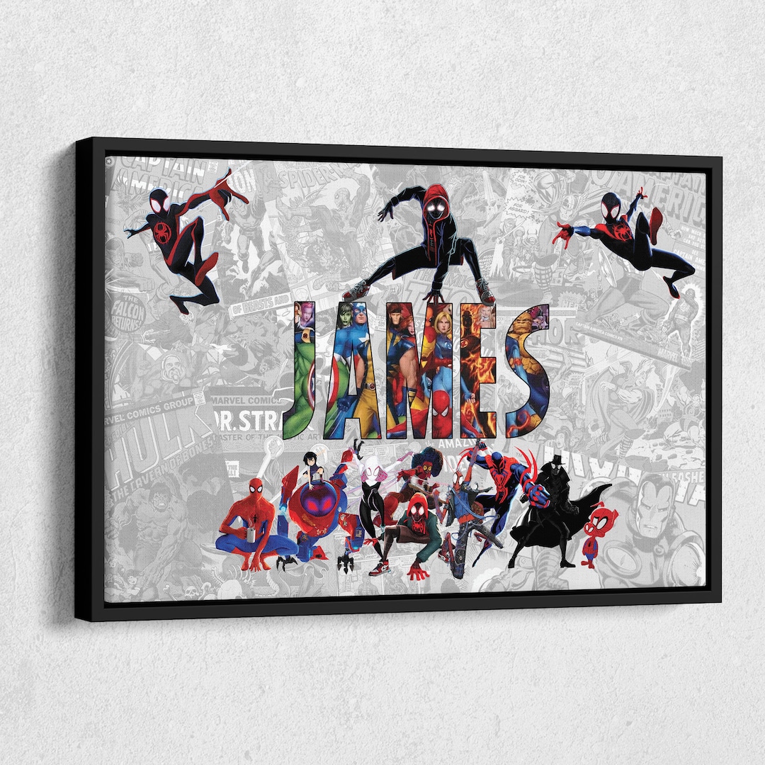 Miles Morales, Spider-man, Personalized Name, Superhero Custom ...