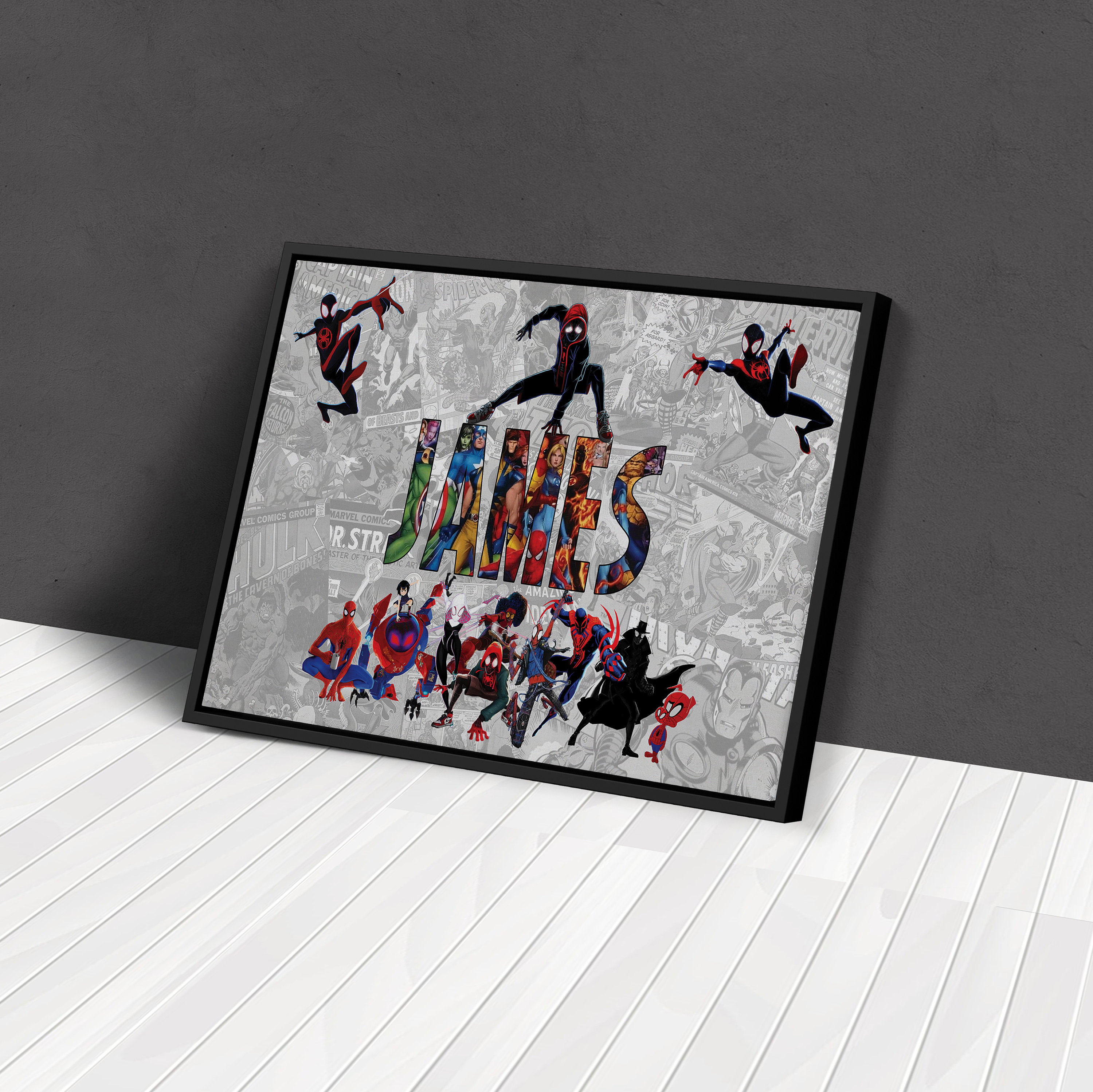 Miles Morales, Spider-man, Personalized Name, Superhero Custom ...