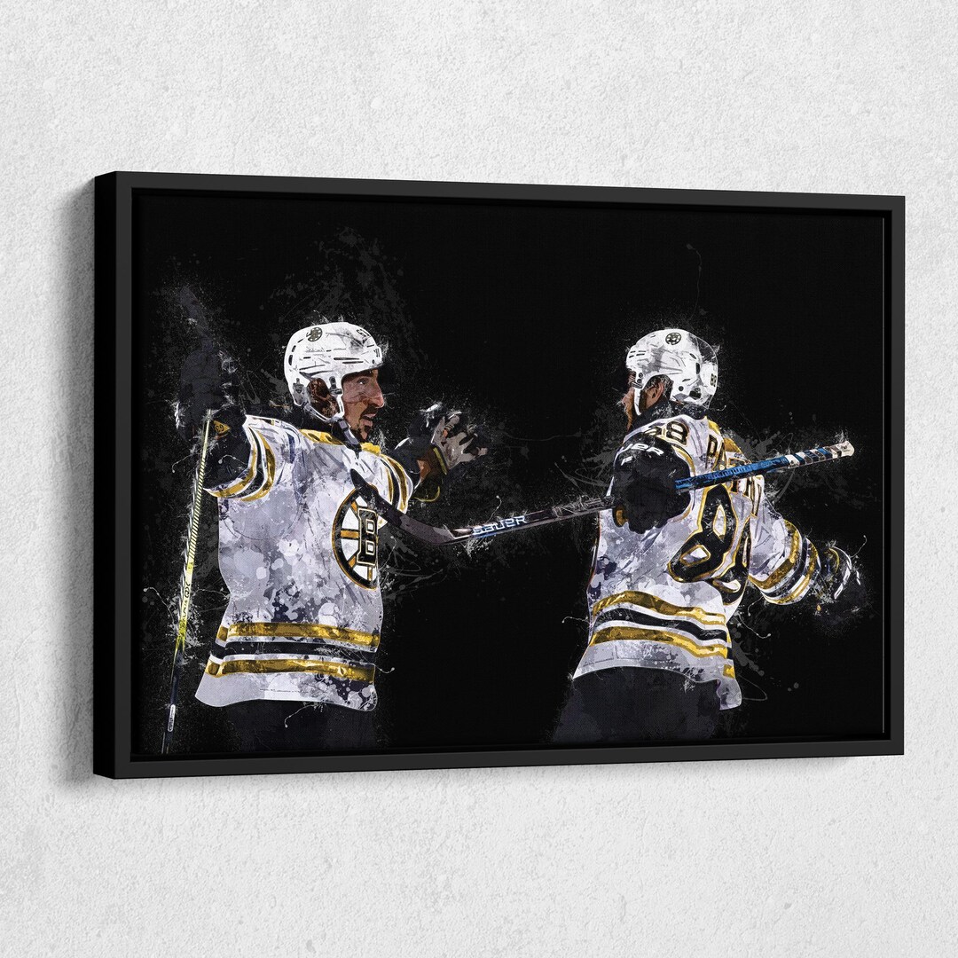 Brad Marchand & David Pastrnak Canvas Print Boston Bruins Wall Art, NHL ...