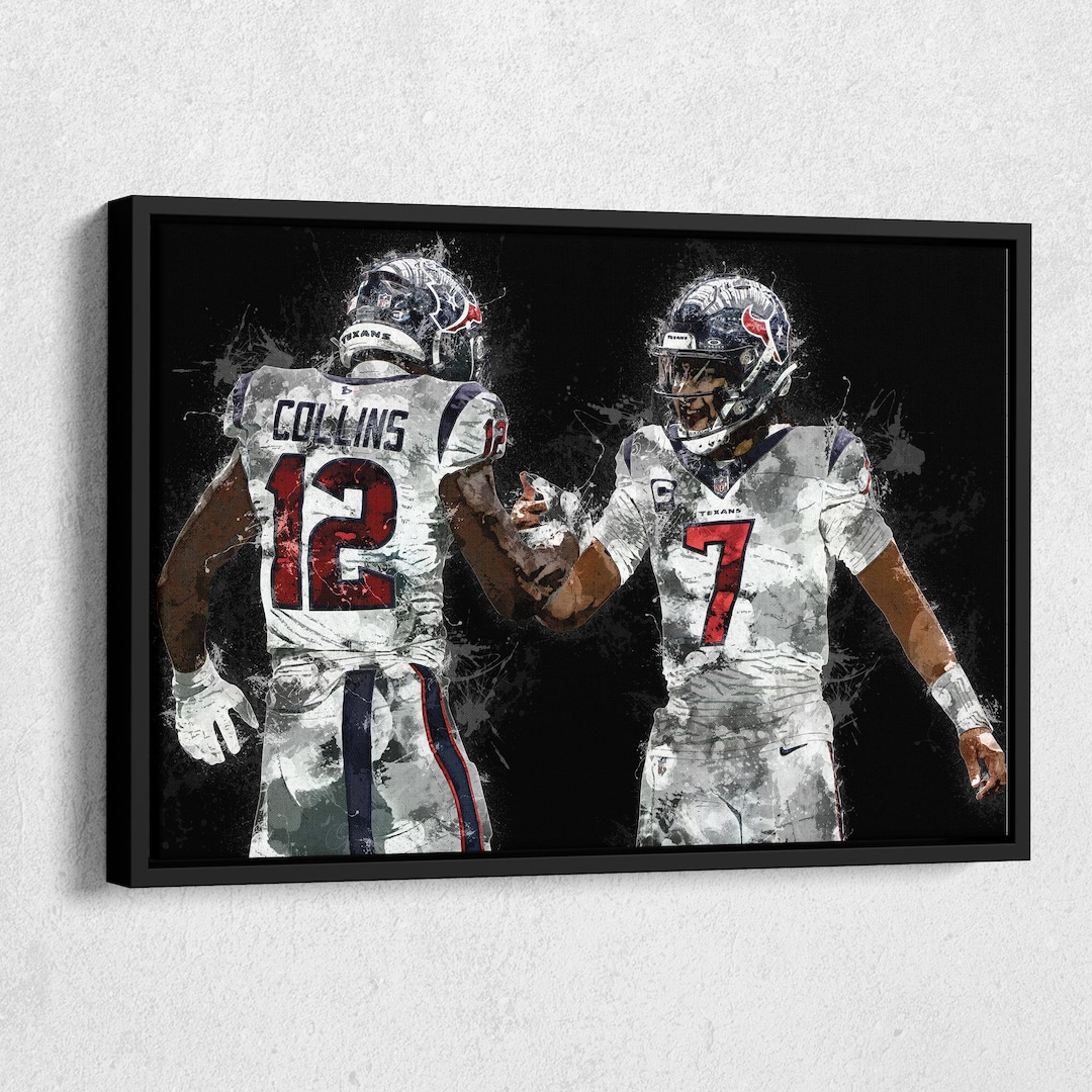 CJ Stroud & Nico Collins Canvas Print - Houston Texans Wall Art ...