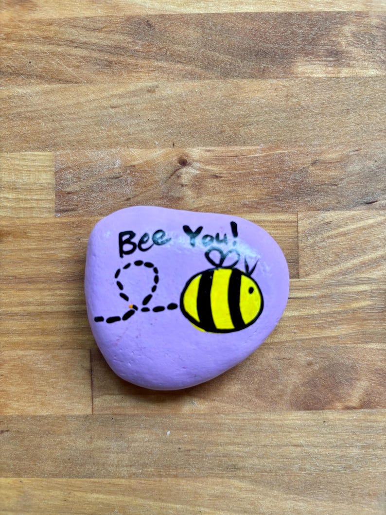 Kindness Rock-bee Kind-bumble Bee Rock-painted Rock-positivty Rock ...