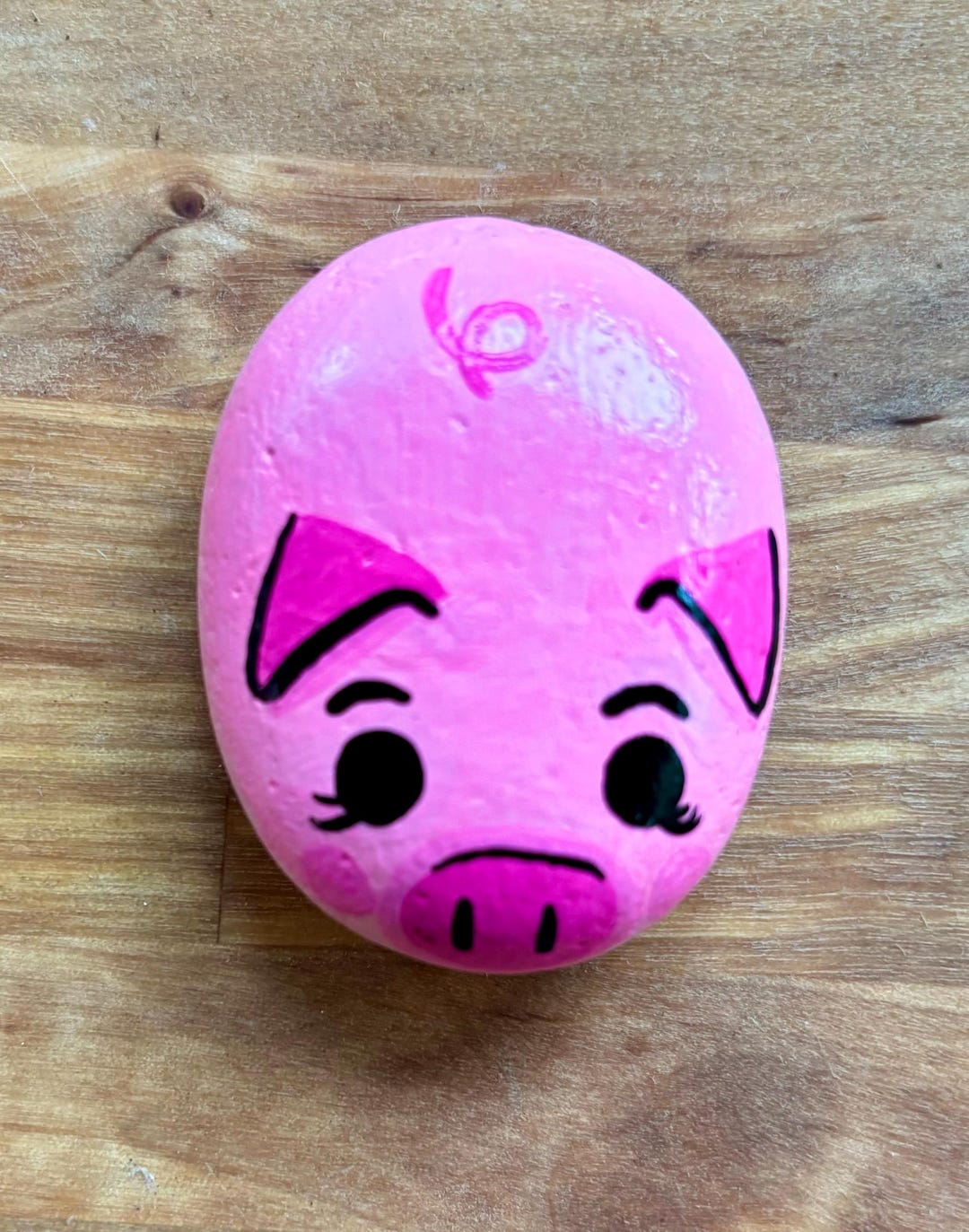 Pig Rock-farm Animal Rock-painted Rock-pig Lovet Gift-cute Pig Decor ...