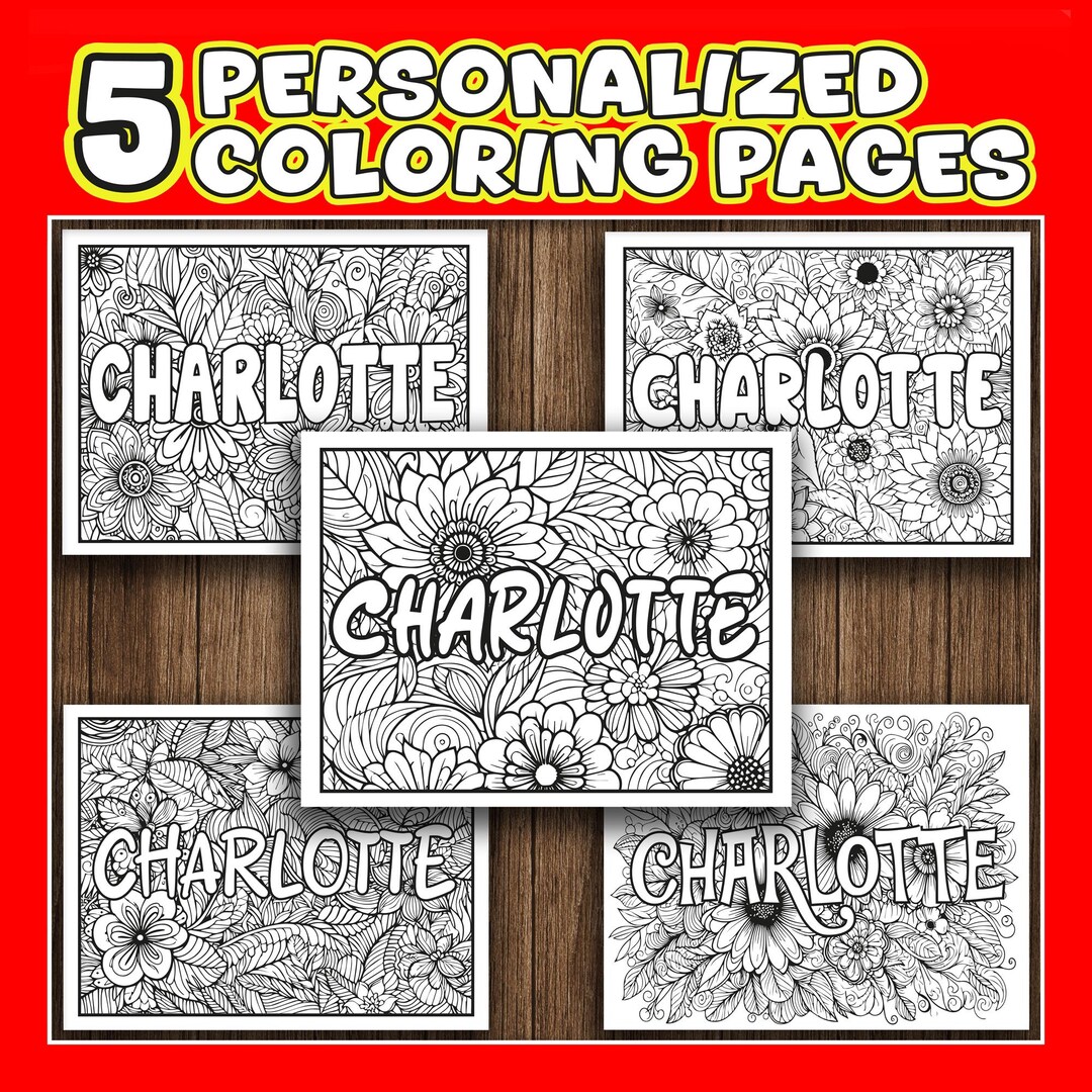 Personalized Coloring 5 Pages. Printable Customized Name Coloring Pages ...