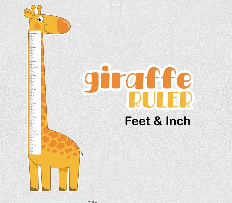 Printable Giraffe Height Chart for Child's Rooms. This Height Chart is ...