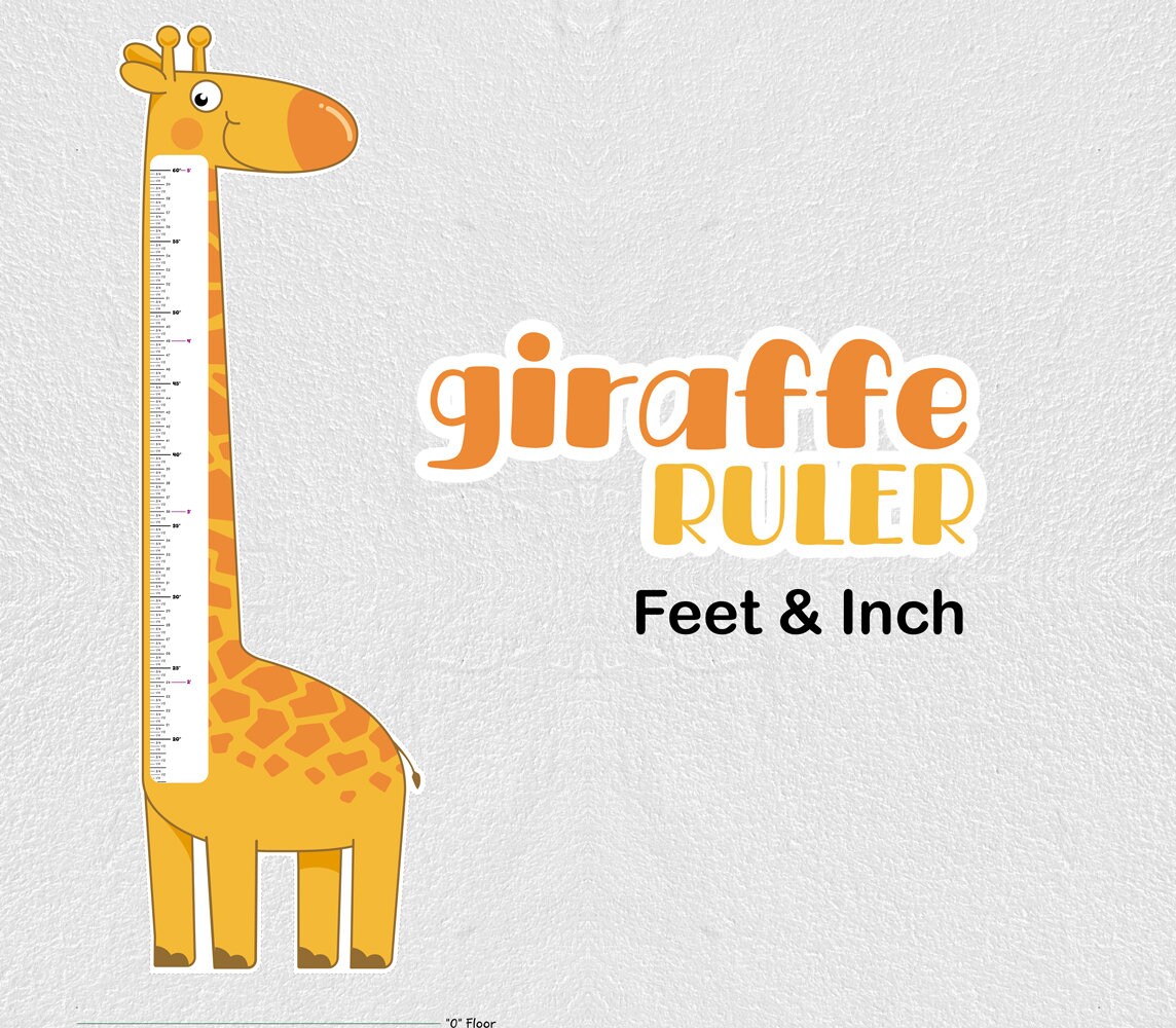 Printable Giraffe Height Chart for Child's Rooms. This Height Chart is ...