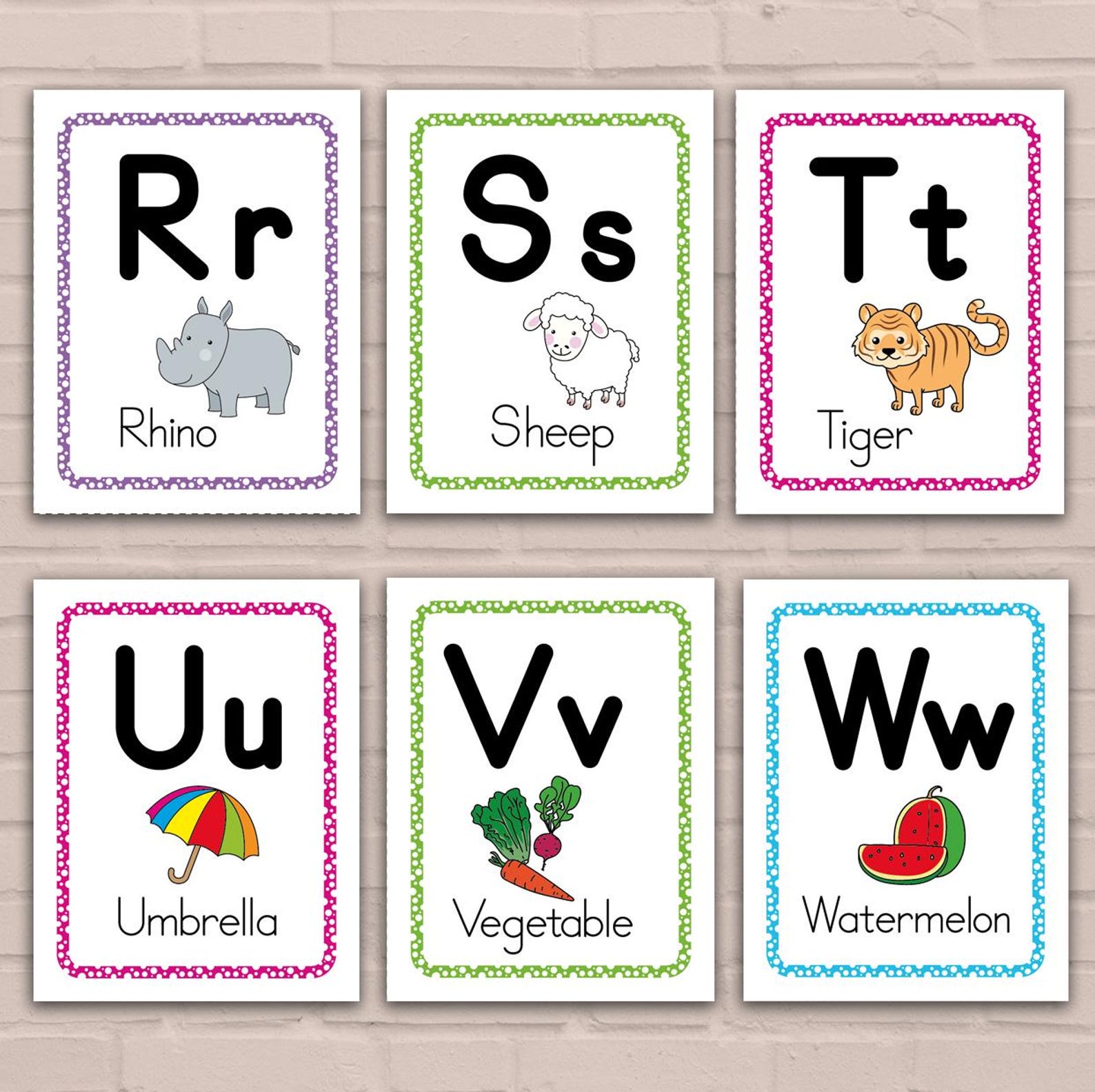 3 Sizes ABC Flash Cards Color Printable | Fun, Educational A-Z Cards ...