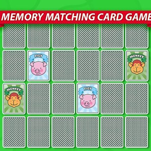 Memory Matching Cards for Kids. Montessori Educational Game for ...