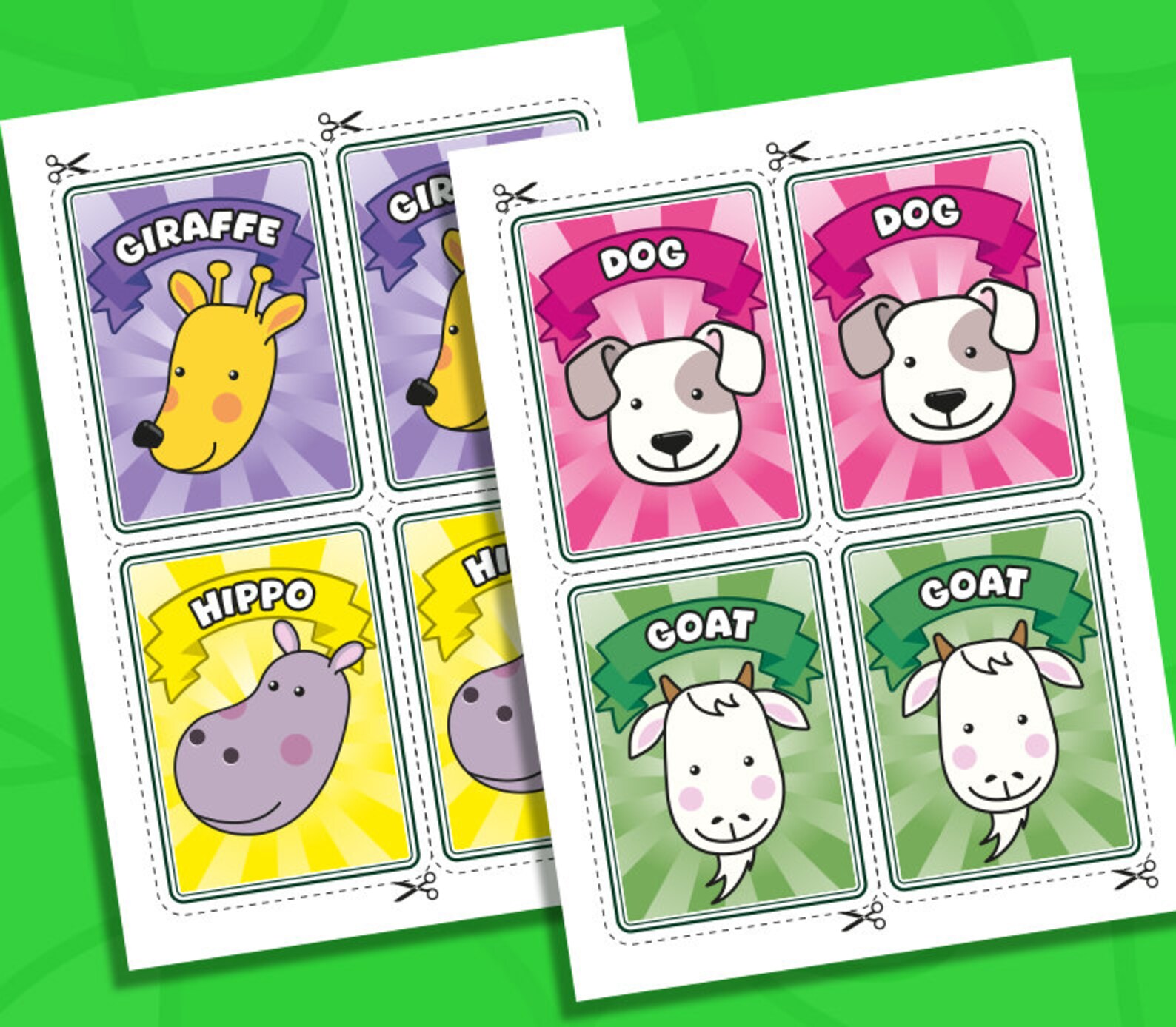 Memory Matching Cards for Kids. Montessori Educational Game for ...