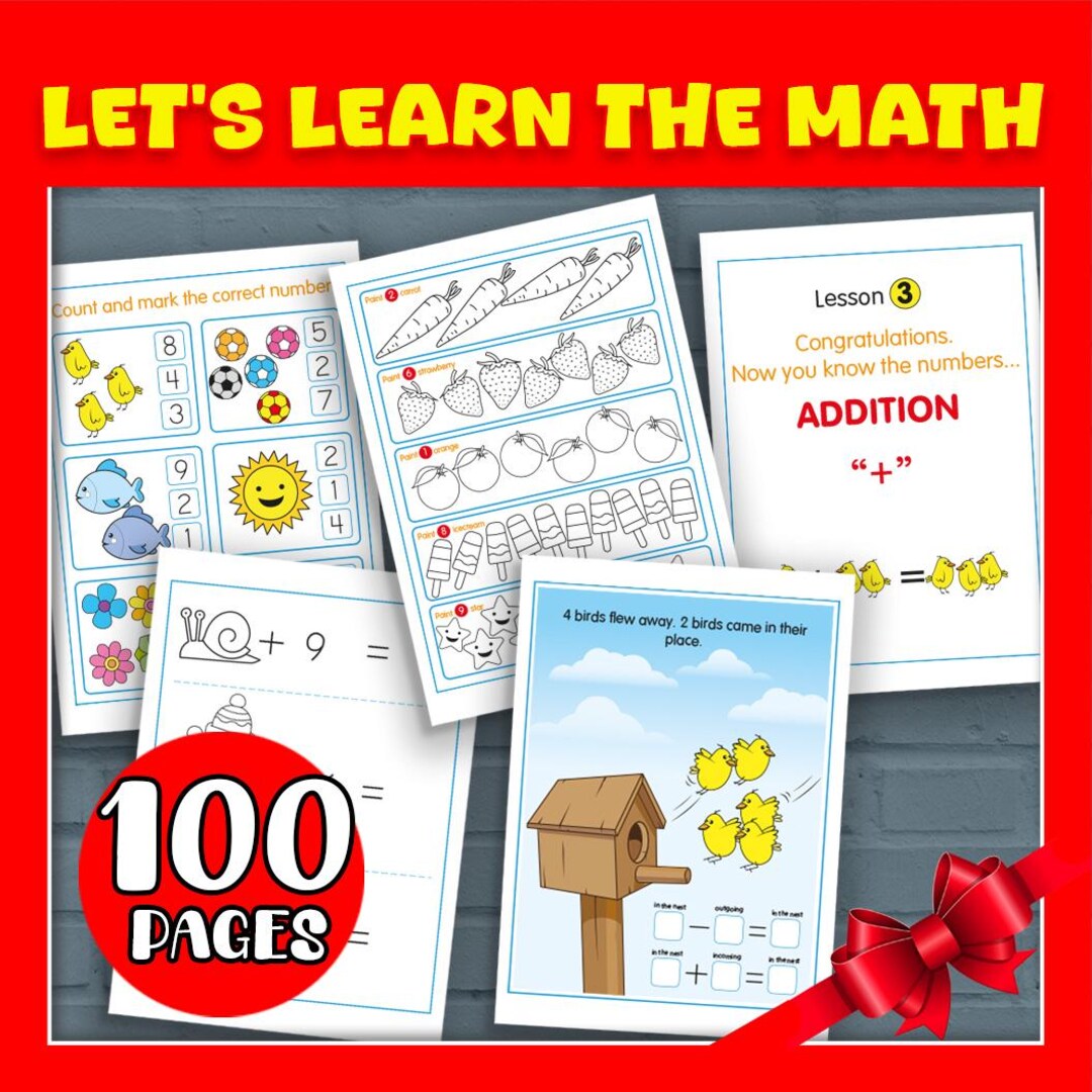 Math Learning Bundle for Kindergarten, Pre-k. Montessori Math. 100 ...