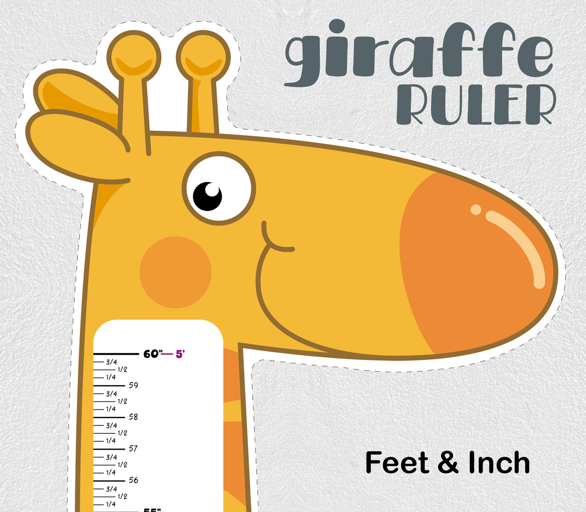Printable Giraffe Height Chart for Child's Rooms. This Height Chart is ...