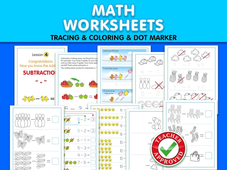 Preschool, Kindergarten Math Worksheets: Learn Numbers, Counting ...