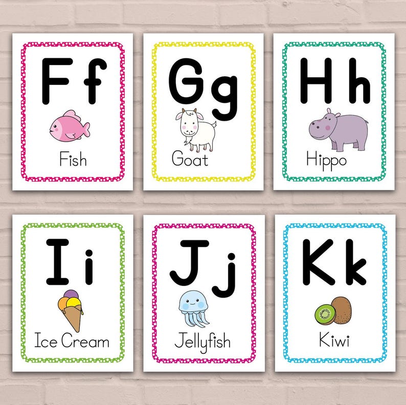 3 Sizes ABC Flash Cards Color Printable | Fun, Educational A-Z Cards ...