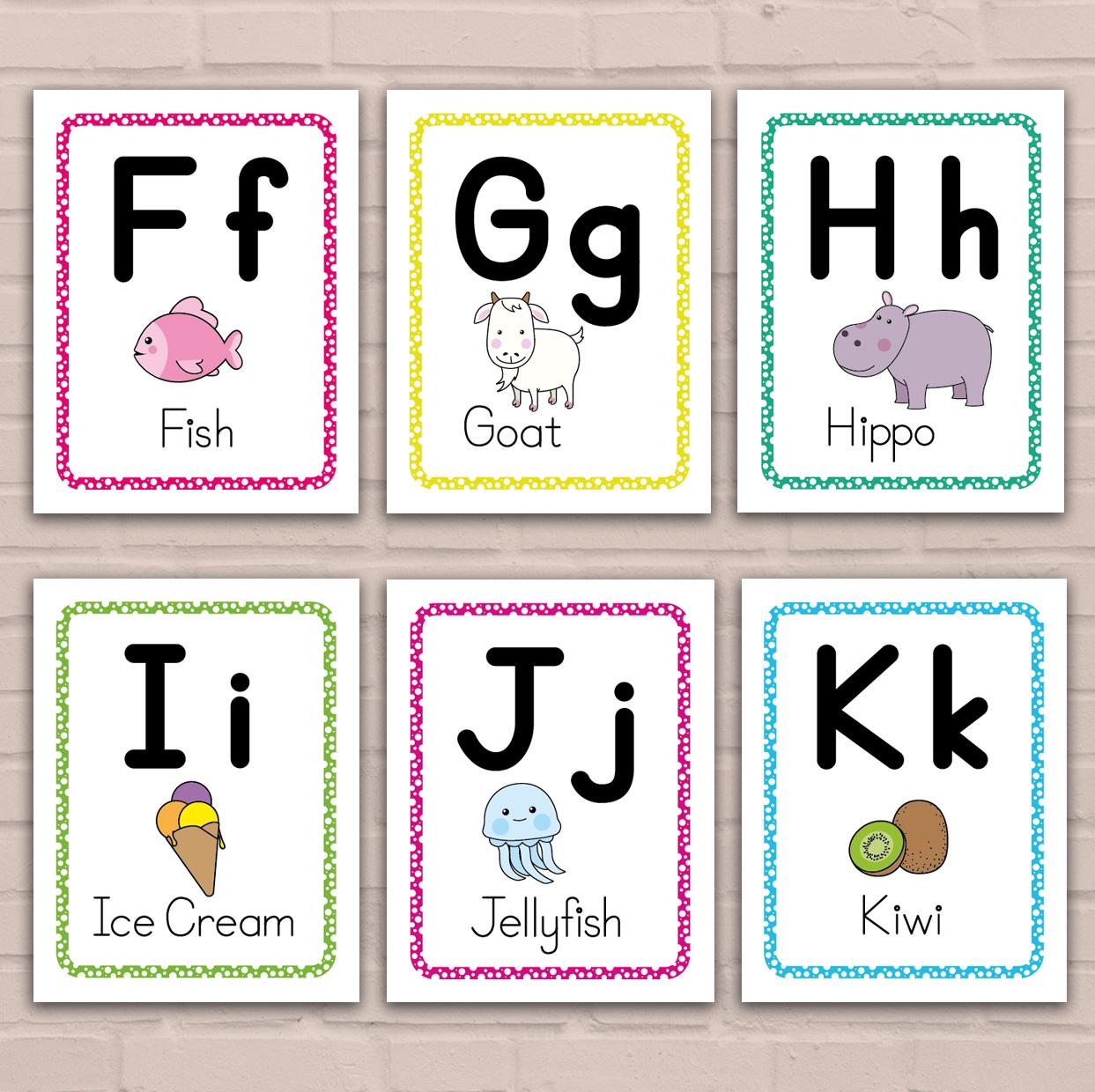 3 Sizes ABC Flash Cards Color Printable | Fun, Educational A-Z Cards ...