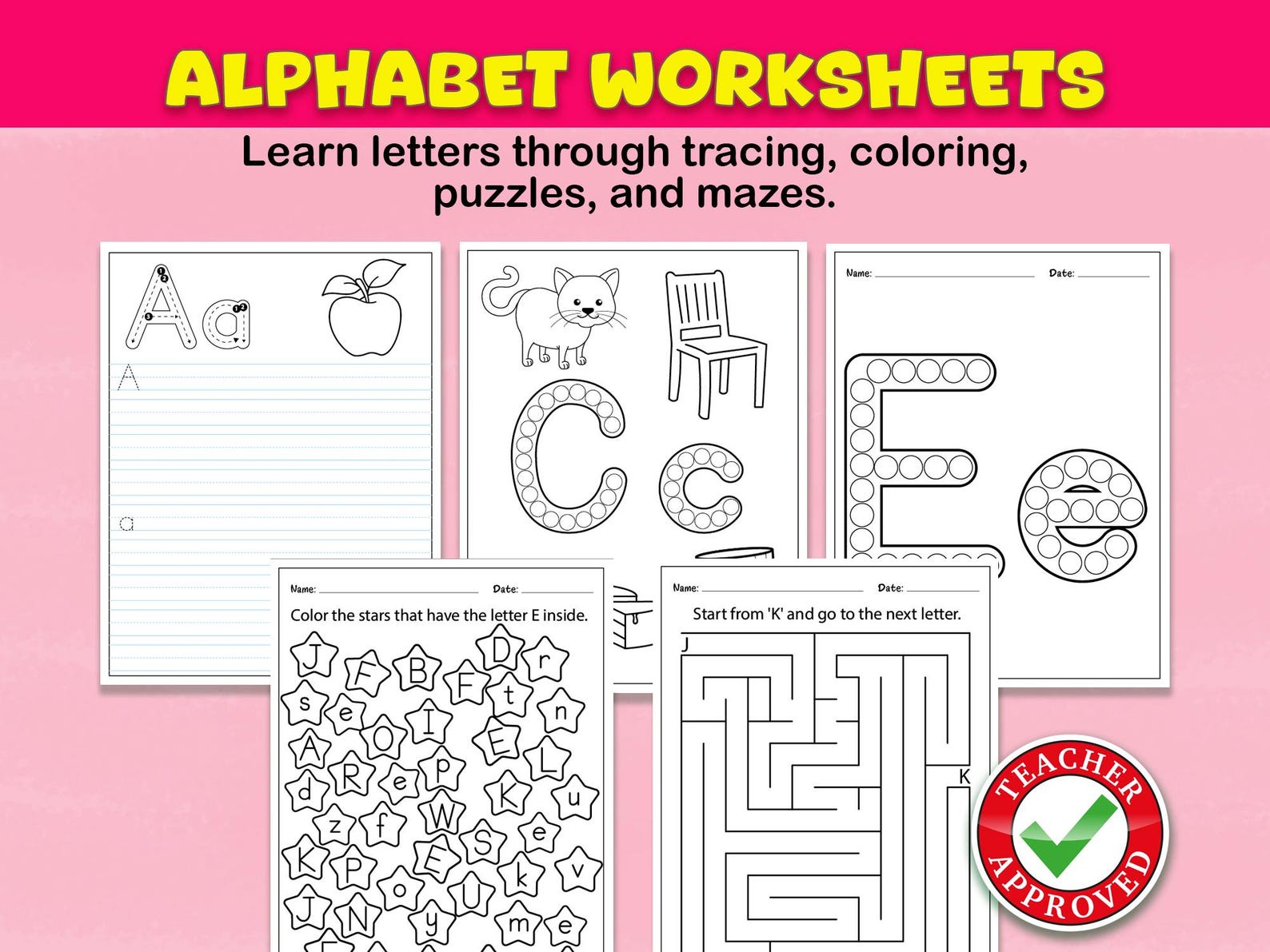 500+ Pages Preschool, Kindergarten Learning Bundle. Instant Download ...