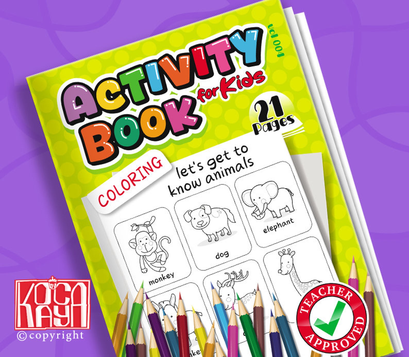 21 Animal Drawing and Coloring Pages. Funny Activity Book for Kids ...