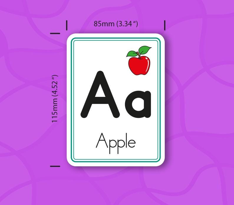 Alphabet Flashcards Color Printable | Montessori A-Z Cards for ...