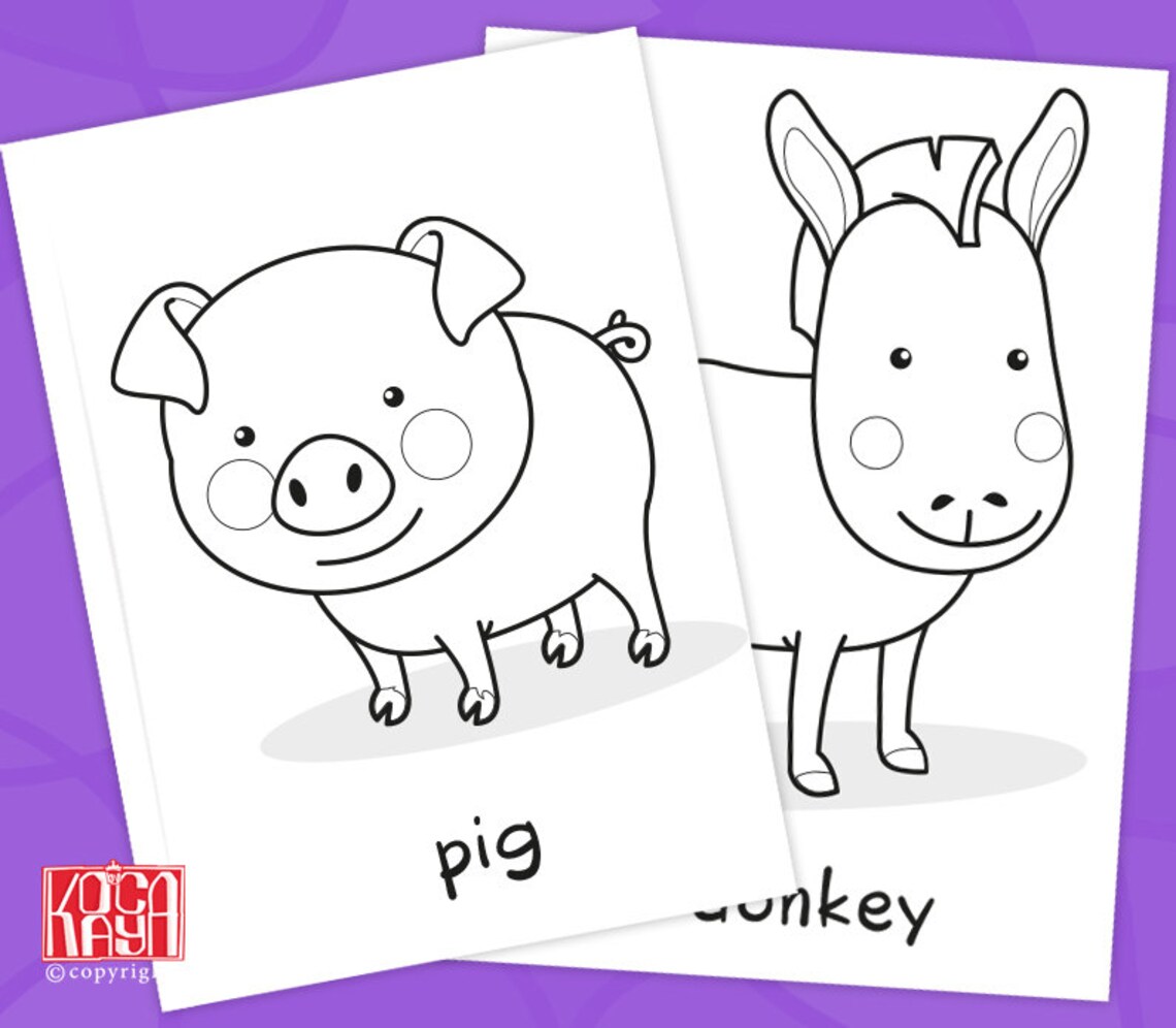 21 Animal Drawing and Coloring Pages. Funny Activity Book for Kids ...