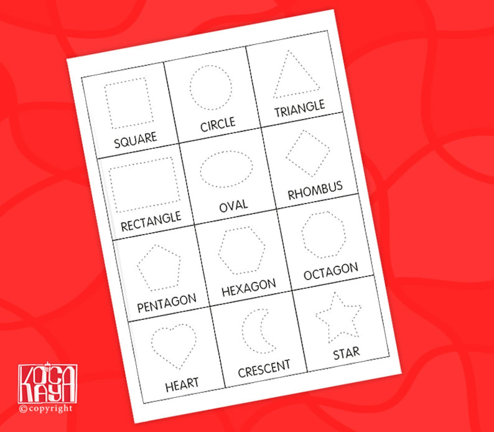 Basic Shape Tracing 25 Worksheets, Printable Activity Book, Homeschool ...