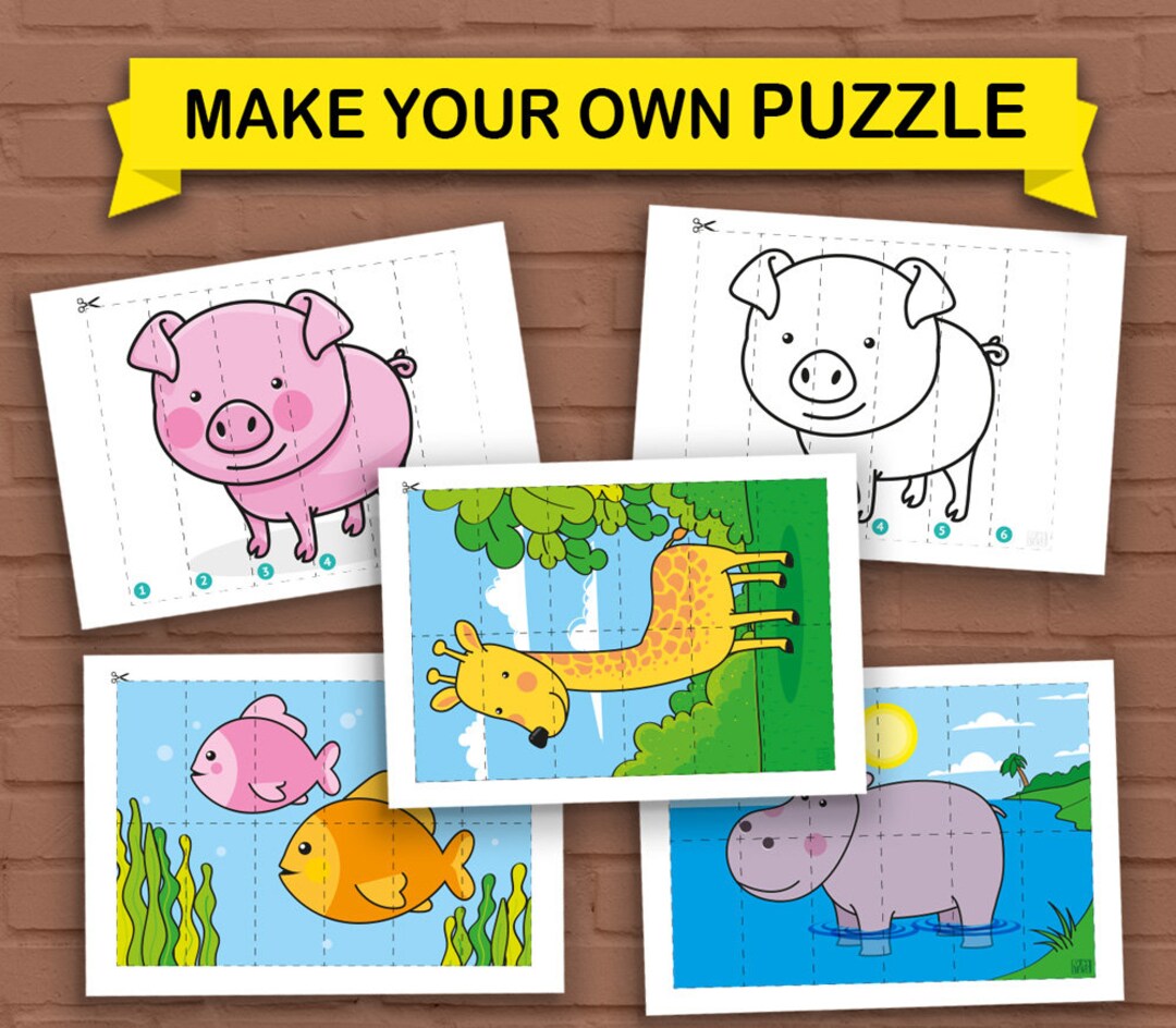 Make Your Own Puzzle. Draw, Paint and Cut. Develop Your Child's Skills ...