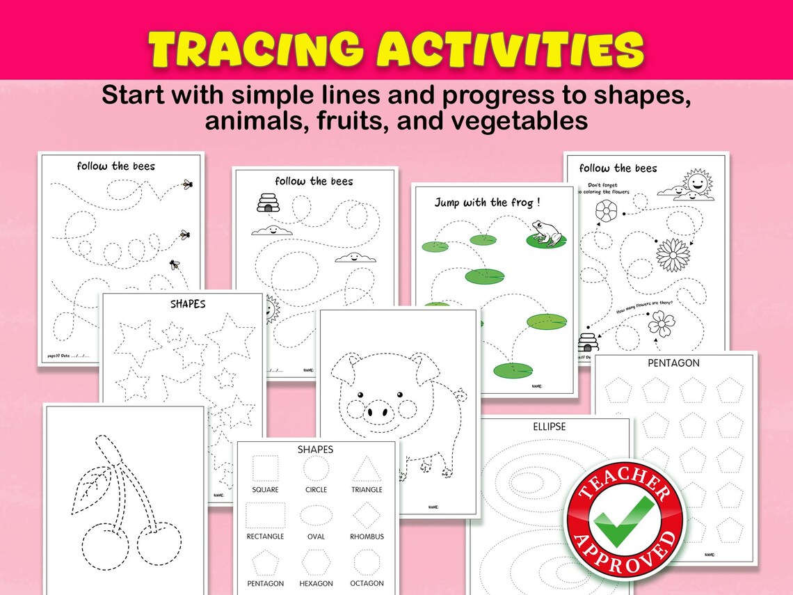 500+ Pages Preschool, Kindergarten Learning Bundle. Instant Download ...