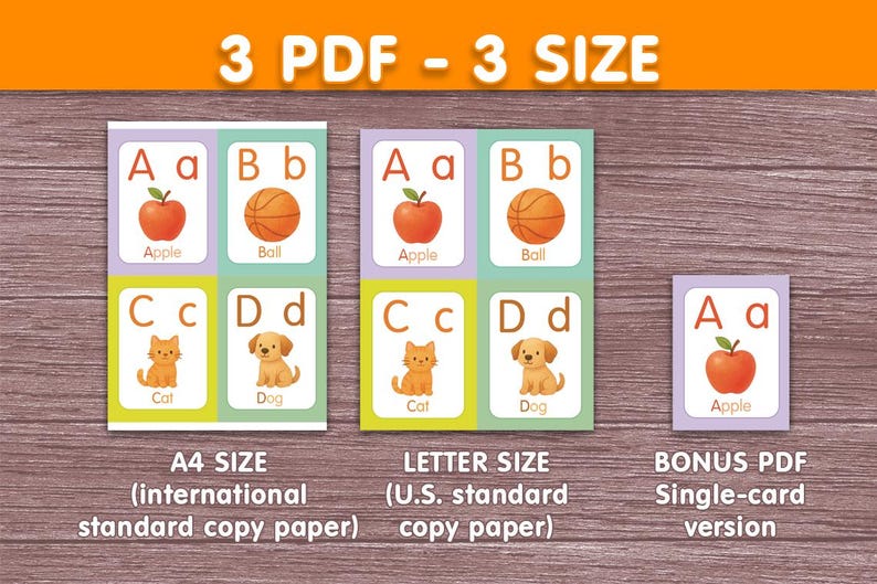 Alphabet Flashcards: Printable Montessori ABC Flash Cards With ...