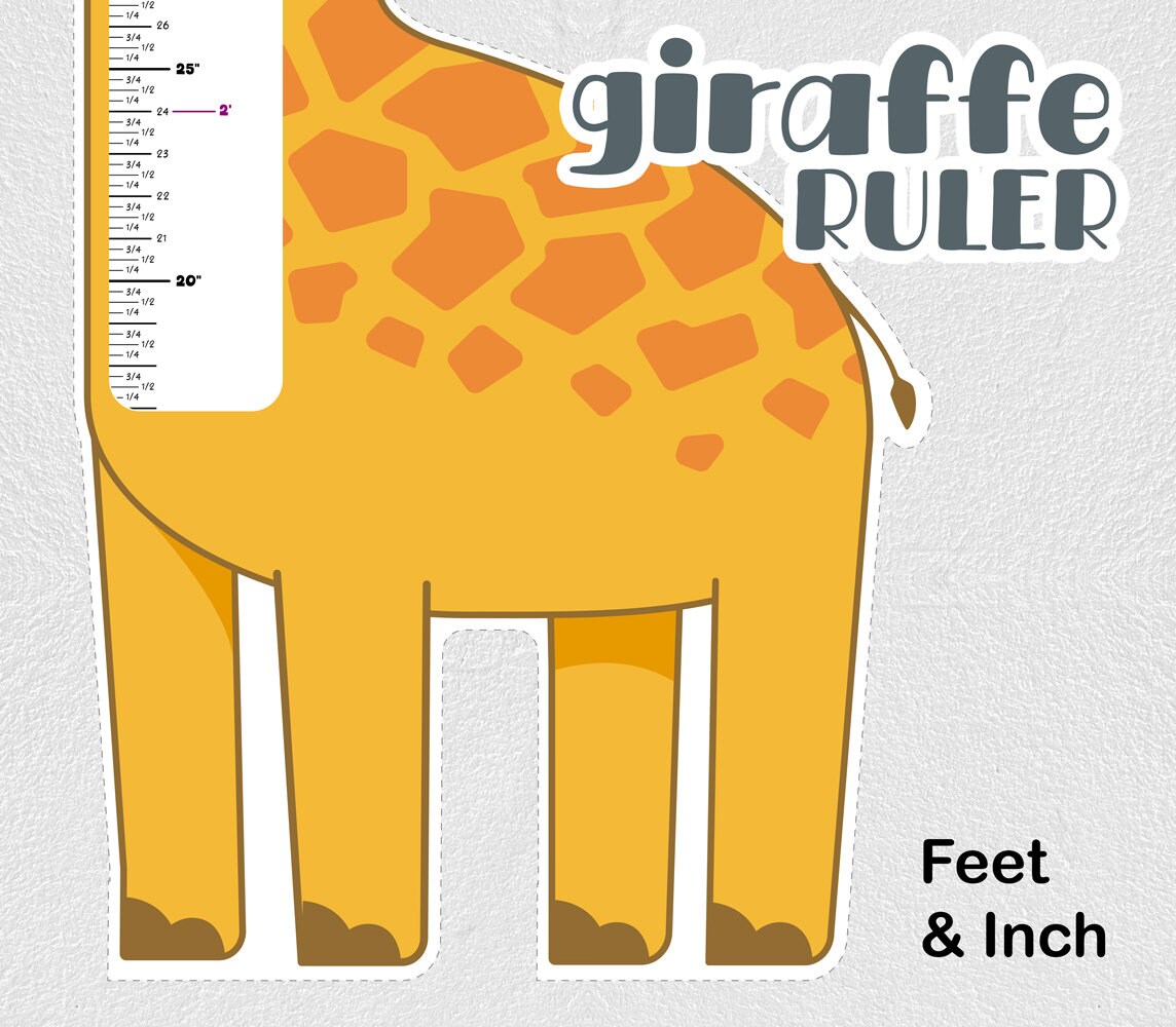 Printable Giraffe Height Chart for Child's Rooms. This Height Chart is ...