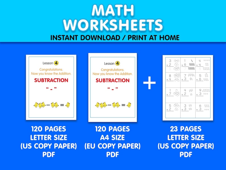 Preschool, Kindergarten Math Worksheets: Learn Numbers, Counting ...