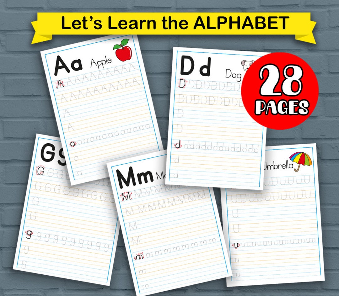 Let's Learn the Alphabet. Handwriting Practice. Funny Activity Book for ...