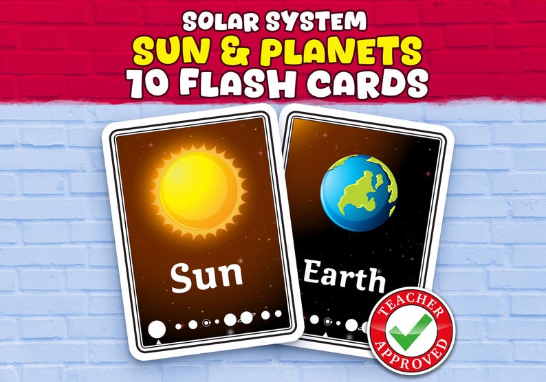 Solar System Flashcards, Planets Flashcards, Printable Flashcards ...