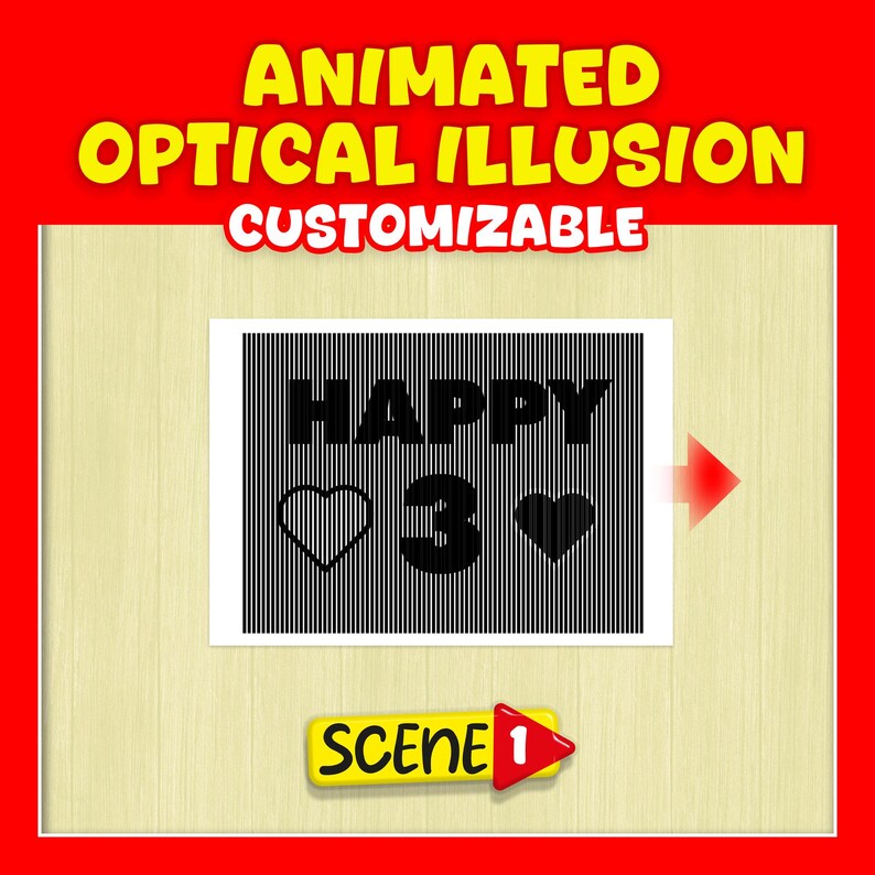 Personalized Optical Illusion Fun, Magical Artwork for Birthdays ...