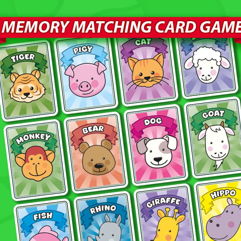 Memory Game Cards - Etsy