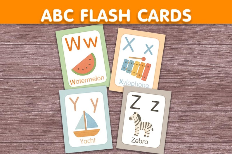 Alphabet Flashcards: Printable Montessori ABC Flash Cards With ...