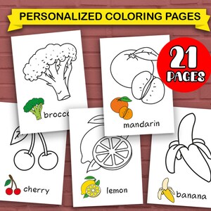 Personalized Children's Coloring Book - Printable Coloring Book for ...