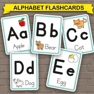 Alphabet Flashcards Color Printable | Fun, Educational A-Z Cards for ...