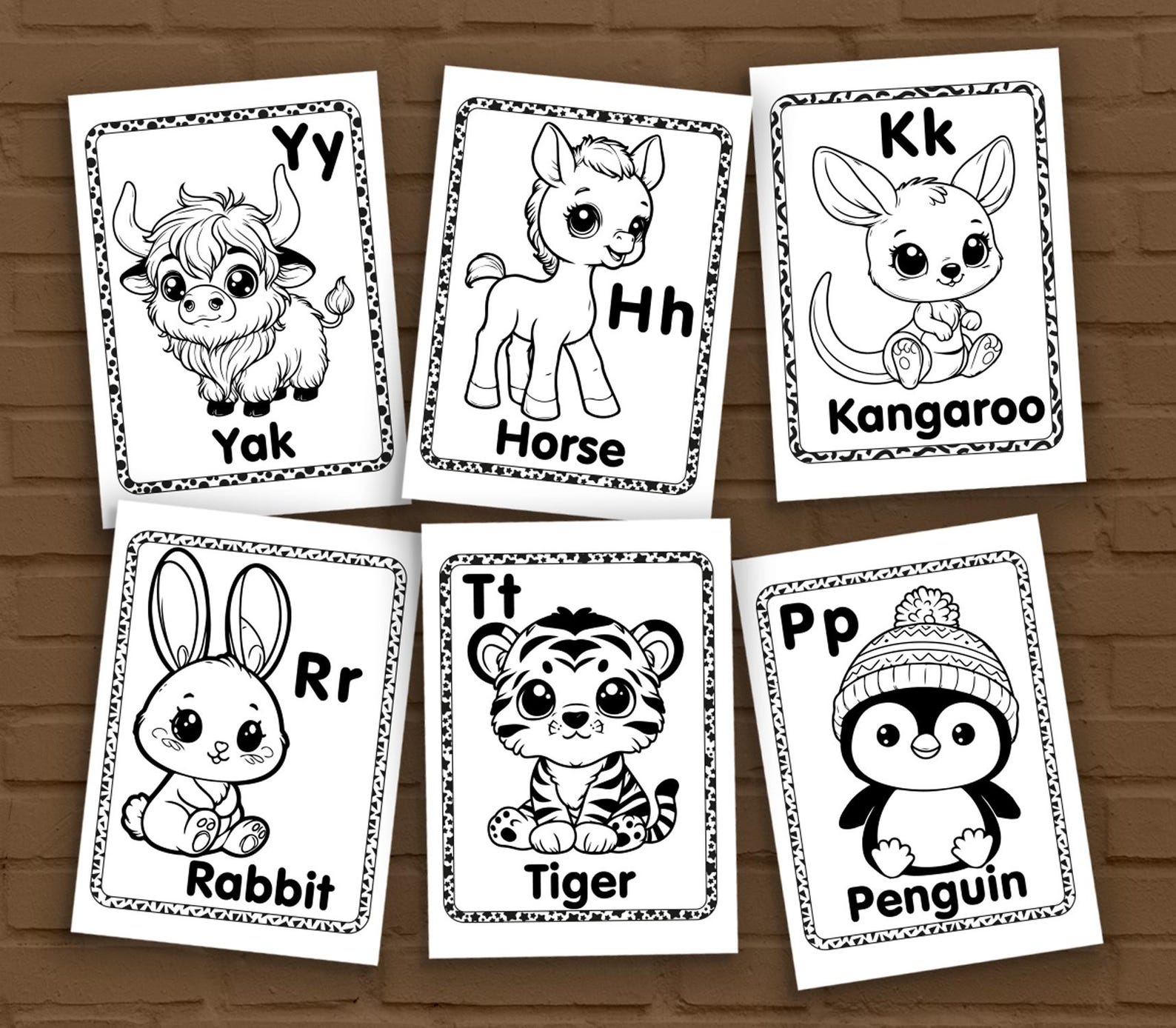 Alphabet Baby Animal Coloring Worksheets, Kindergarten, Toddler ...