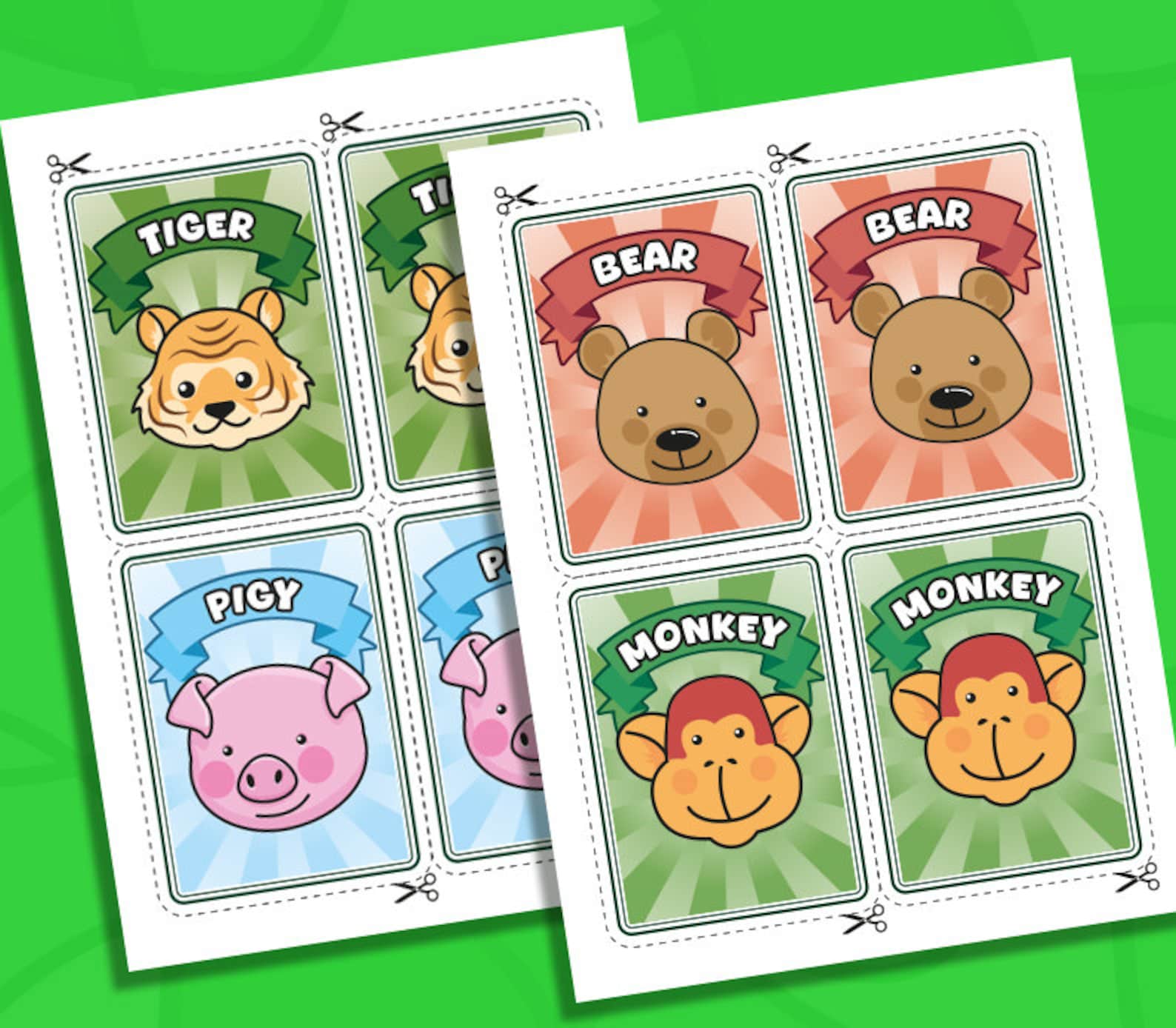 Memory Matching Cards for Kids. Montessori Educational Game for ...