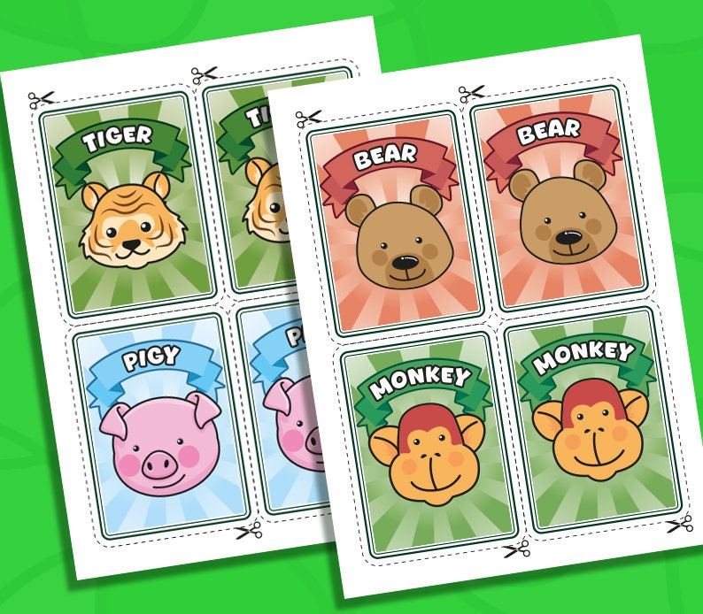 Memory Matching Cards for Kids. Montessori Educational Game for ...